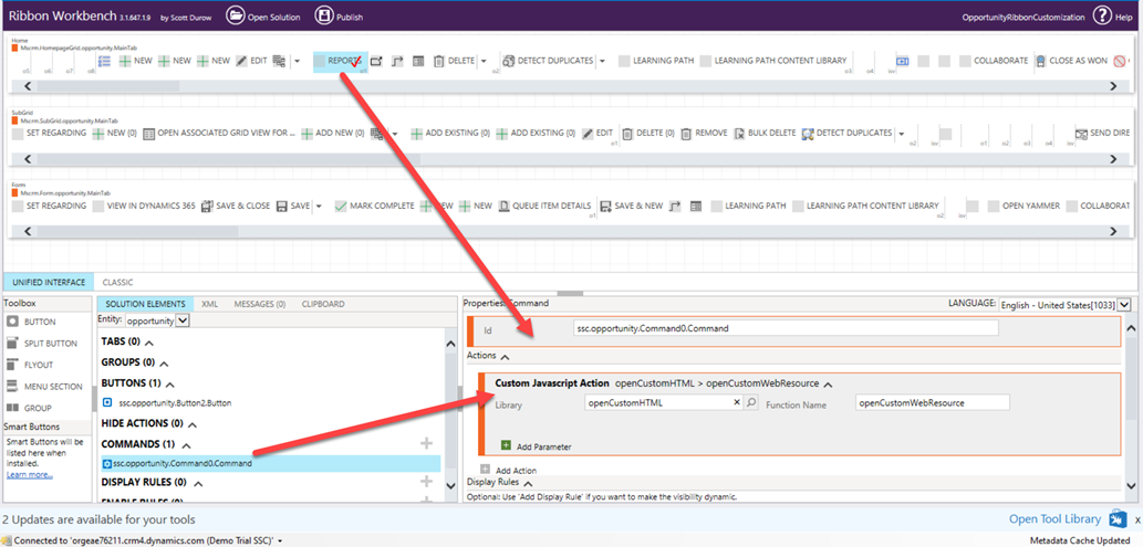 Open dynamic web resources in Dynamics 365 with form buttons - Skysoft Connections