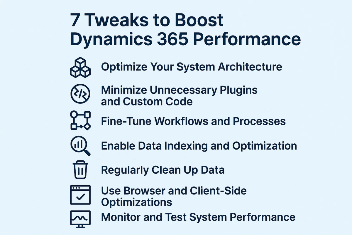 Dynamics 365 Performance Tuning: 7 Tweaks - Skysoft connections