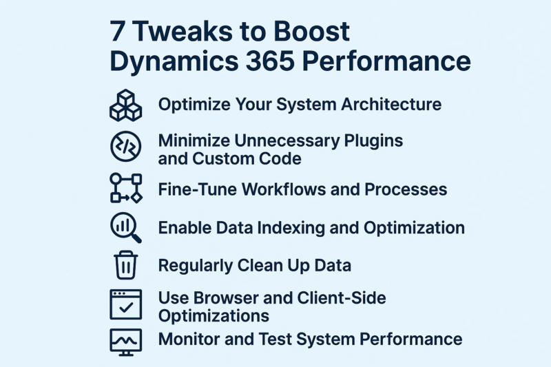 Dynamics 365 Performance Tuning: 7 Tweaks - Skysoft connections